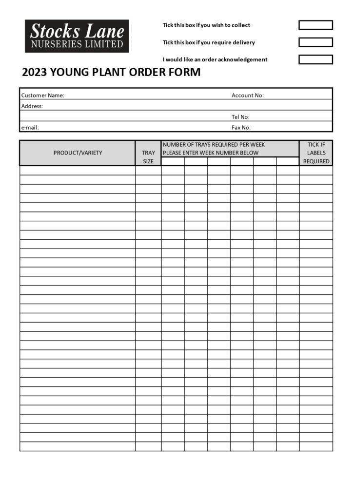 How to Order - Stocks Lane Nurseries
